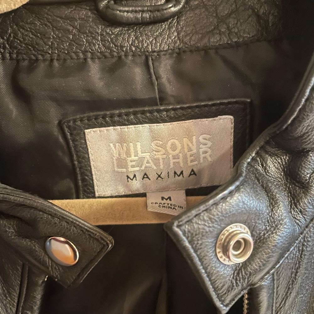 Black Medium Leather Jacket - Wilson’s Leather - Gem